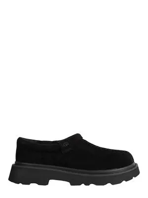 UGG Tasman Lug Leather Mini Slip-on - Black