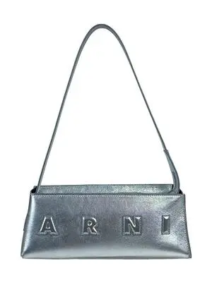 Marni Mini Handbag With Embossed Logo - Silver