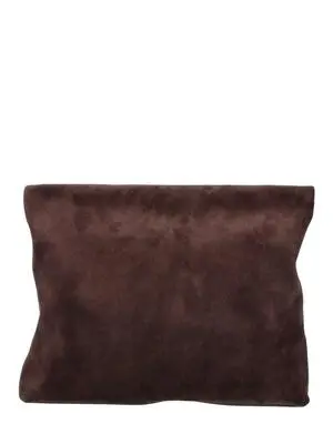 NILI LOTAN NILI LOTAN Suede Clutch Bag Brown