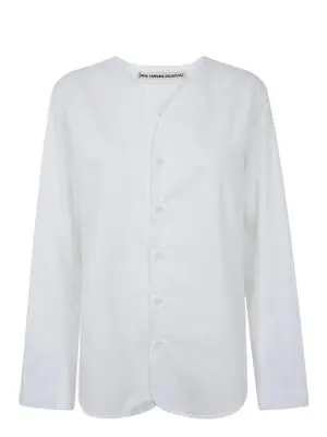 META CAMPANIA COLLECTIVE Exaggerated Cotton Shirt - White