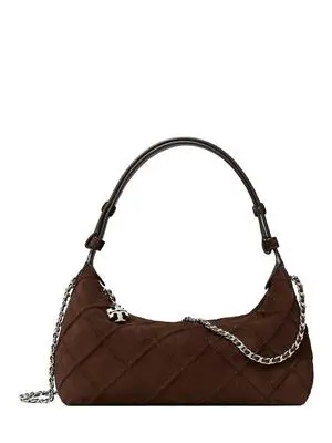 Tory Burch Tory Burch Mini Suede Pochette Stone