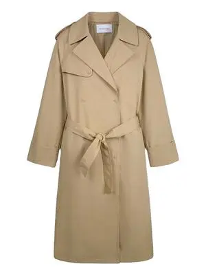 THE FRANKIE SHOP THE FRANKIE SHOP Riva Cotton Trench Jacket Camel