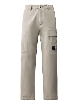 C.P. COMPANY CP COMPANY Stretch Sateen Regular Cargo Pants Flint Grey