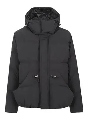 Sacai SACAI Quilted Drawstring Puffer Jacket Black