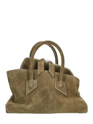 Attico 100% Leather Shoulder Bag - Green