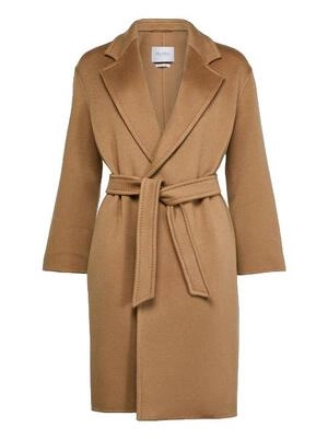 Max Mara MAX MARA Belted Cashmere Wrap Coat Camel