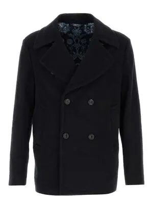 Etro Midnight Wool Jacket - Blue