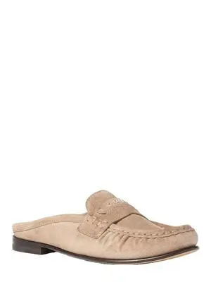 Fendi FENDI Suede Mules With Embossed Logo Mud