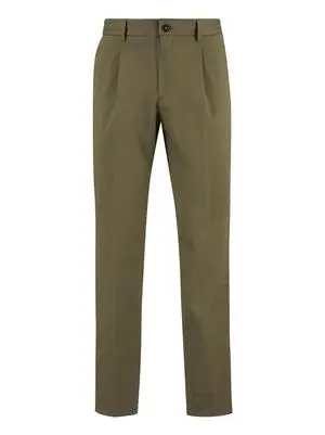 Barbour Cotton Elastane Tailored Trousers - Olive