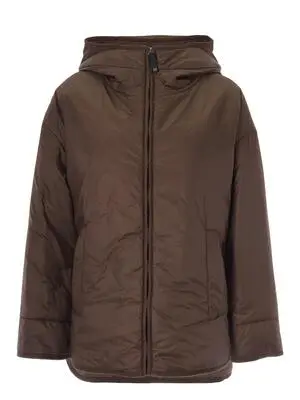 Max Mara Hooded Puffer Jacket - Fango