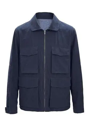 LEMAIRE 3d Pocket Zip-up Jacket - Squid Ink