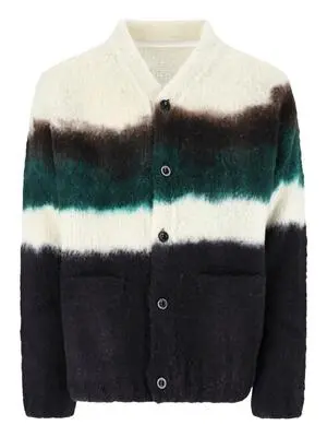 Sacai Wool Blend Button-front Cardigan - Multicolor