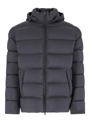 Herno Hooded Quilted Puffer Jacket - Grey