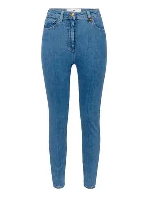 Elisabetta Franchi ELISABETTA FRANCHI High Rise Stretch Trousers Light Blue
