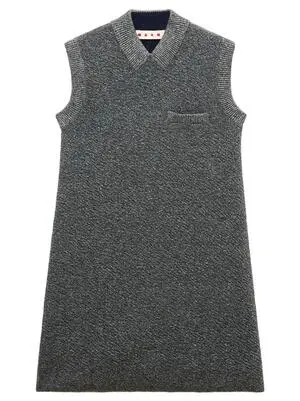 MARNI MARNI Sleeveless Mini Dress With Collar And Pocket Detail