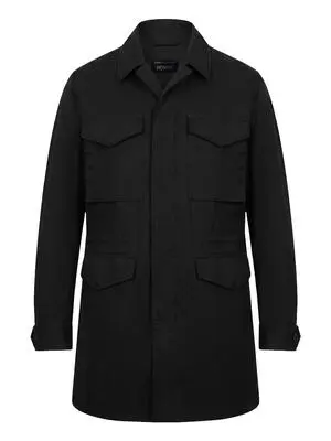 Comme Des Garçons Lightweight Cotton-linen Blend Jacket - Black