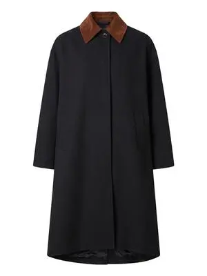RÓHE ROHE Cotton Blend Outerwear Jacket With Suede Collar