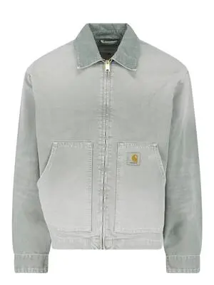 Carhartt Work In Progress Carhartt WIP Zip Front Cotton Work Jacket Green