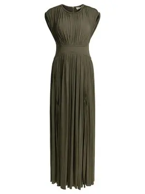 Zimmermann Sleeveless Pleated Maxi Dress - Green