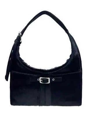 Gimaguas GIMAGUAS Leather Mini Handbag With Buckle Detail Black