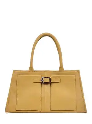Gimaguas Leather Mini Handbag - Camel