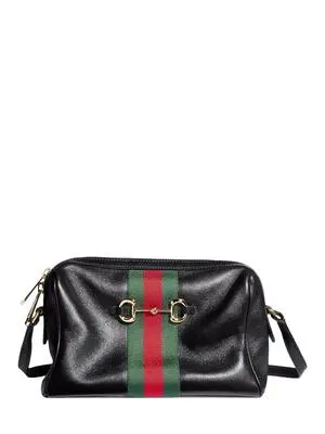 Gucci Horsebit Web Crossbody Bag - Black