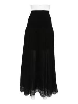 Zimmermann Valiant Lace Maxi Skirt - Black