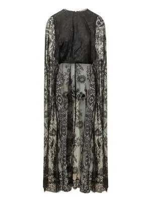 Zimmermann Valiant Lace Cape Top - Black
