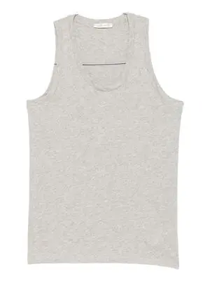 THE ROW Elana Cotton Tank Top - Grey