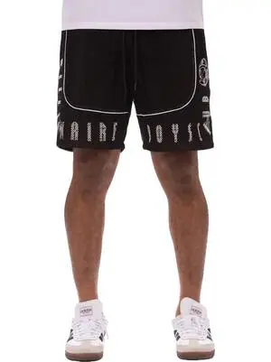 BILLIONAIRE BOYS CLUB Logo Paneled Mesh Shorts - Black