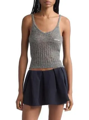 SHUSHU/TONG Wool & Mohair Blend Ribbed Sweater Camisole - Grey