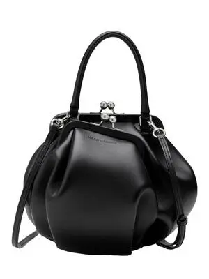 Marc Jacobs Wave Leather Kisslock Bag - Black