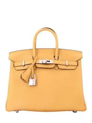Hermès Birkin Handbag Togo With Palladium Hardware 25 - Yellow