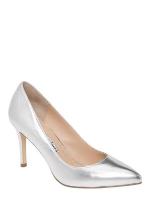 CHARLES DAVID Vibe Pointed Toe Pumps - Silver-ml