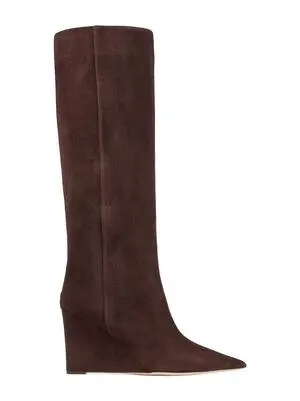 JIMMY CHOO Blake Suede Wedge Knee-high Boots - Brown