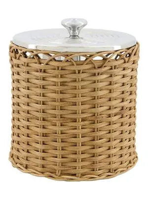 GIOBAGNARA Large Rattan Ice Bucket - Silver