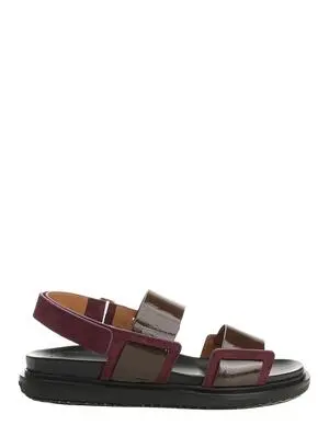 Marni Fussbett Two-tone Leather Slingback Sandals - Multicolor