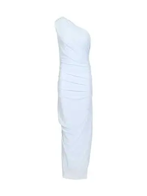 ROTATE BY BIRGER CHRISTENSEN ROTATE One-Shoulder Draped Long Dress