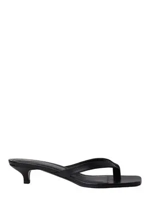 TOTEME Flip Flop Kitten Heels - Black