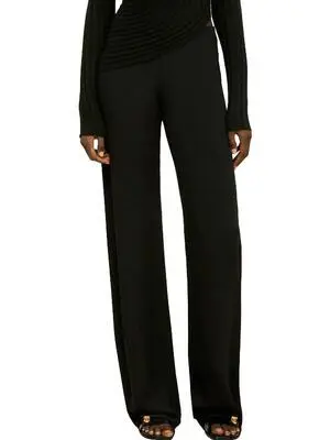 Cult Gaia Cult Gaia Sara Floral Silk Wide Leg Pants Black