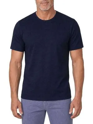 Robert Talbott Davis Pique Linen Tee Navy