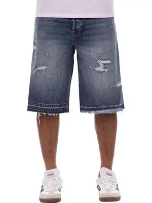 BILLIONAIRE BOYS CLUB Onibaba Distressed Denim Shorts - Astra