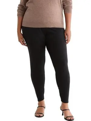 Eileen Fisher High Waist Ankle Leggings - Black