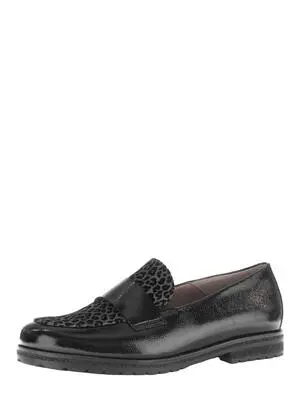 Gabor Payton Loafer With Penny Strap Detailing - Black