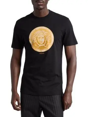 Versace Medusa Logo Graphic T-shirt - Black