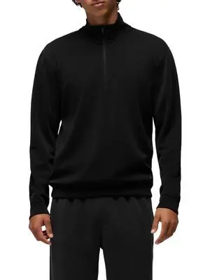 Prana PrAna Shea Soft Quarter Zip Pullover With Stand Collar Black