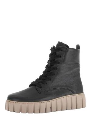 Gabor Talia Lace-up Combat Boots - Black
