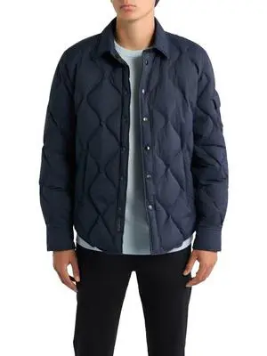 Rag & Bone Dane Quilted Shirt Jacket - Navy