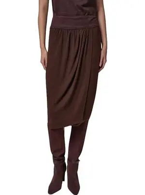 Donna Karan New York Mixed Media Midi Skirt - Espresso