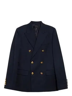 NILI LOTAN Nili Lotan Bruni Double Breasted Virgin Wool Jacket